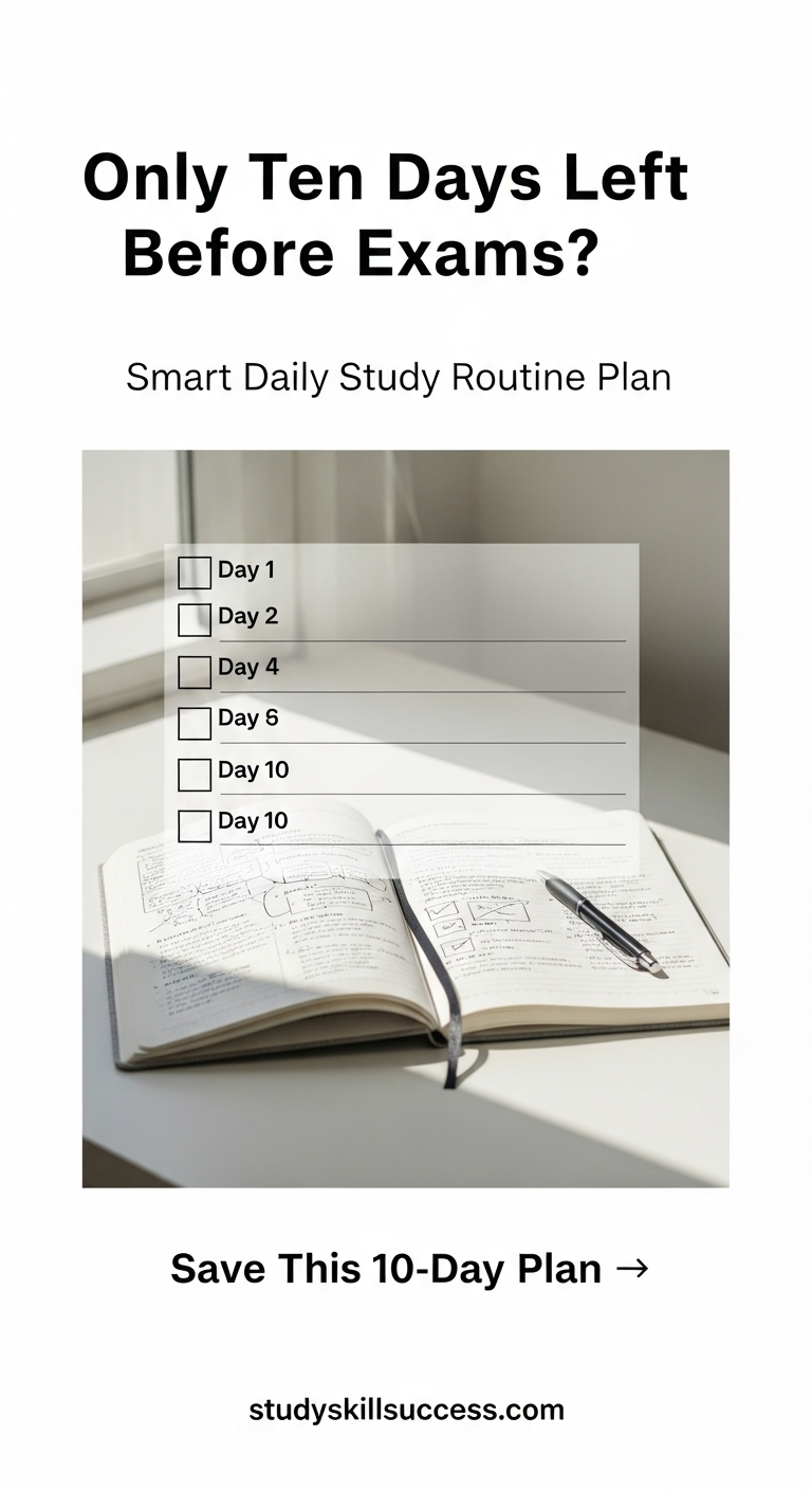 10 Days Before Exam Study Plan: Smart Daily Routine & Structured ...