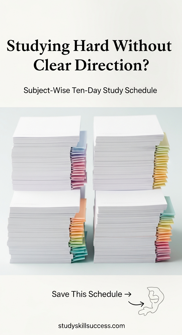 Study Schedule 10 Days Before Exam: Simple Daily Routine & Timetable ...